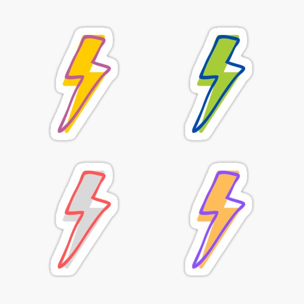 "lightning multicolor sticker pack" Sticker for Sale by abigailbaughan ...