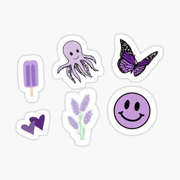 "Purple sticker pack" Sticker by wisco-od | Redbubble