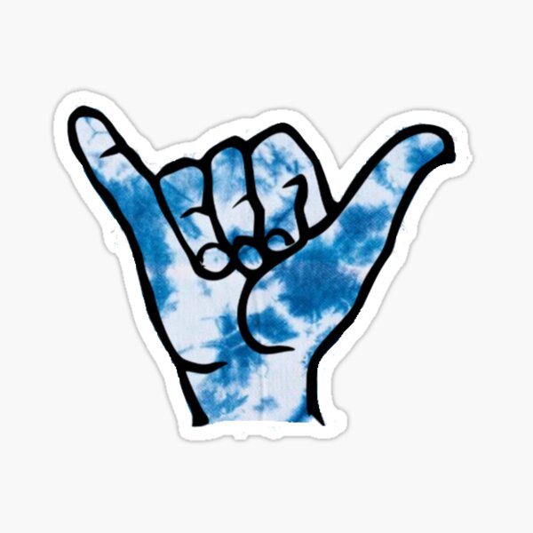 "Shaka Blue Tie Dye " Sticker by agua4elmundo | Redbubble