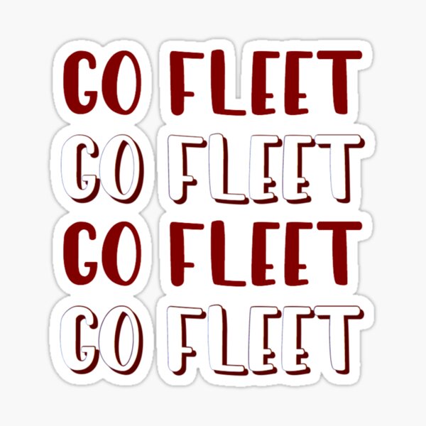 "Go Fleet" Sticker for Sale by lizziemedved | Redbubble