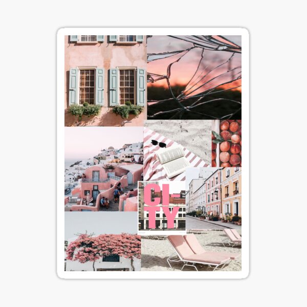 "Pink Collage" Sticker by stickers-al | Redbubble