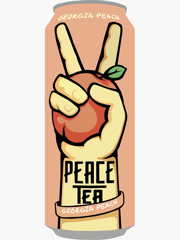 "georgia peach peace tea" Sticker for Sale by maddietayy | Redbubble
