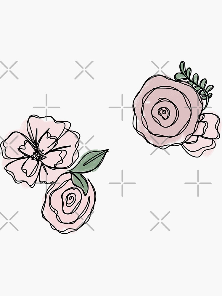 "rose sticker pack" Sticker for Sale by kbraelynn | Redbubble