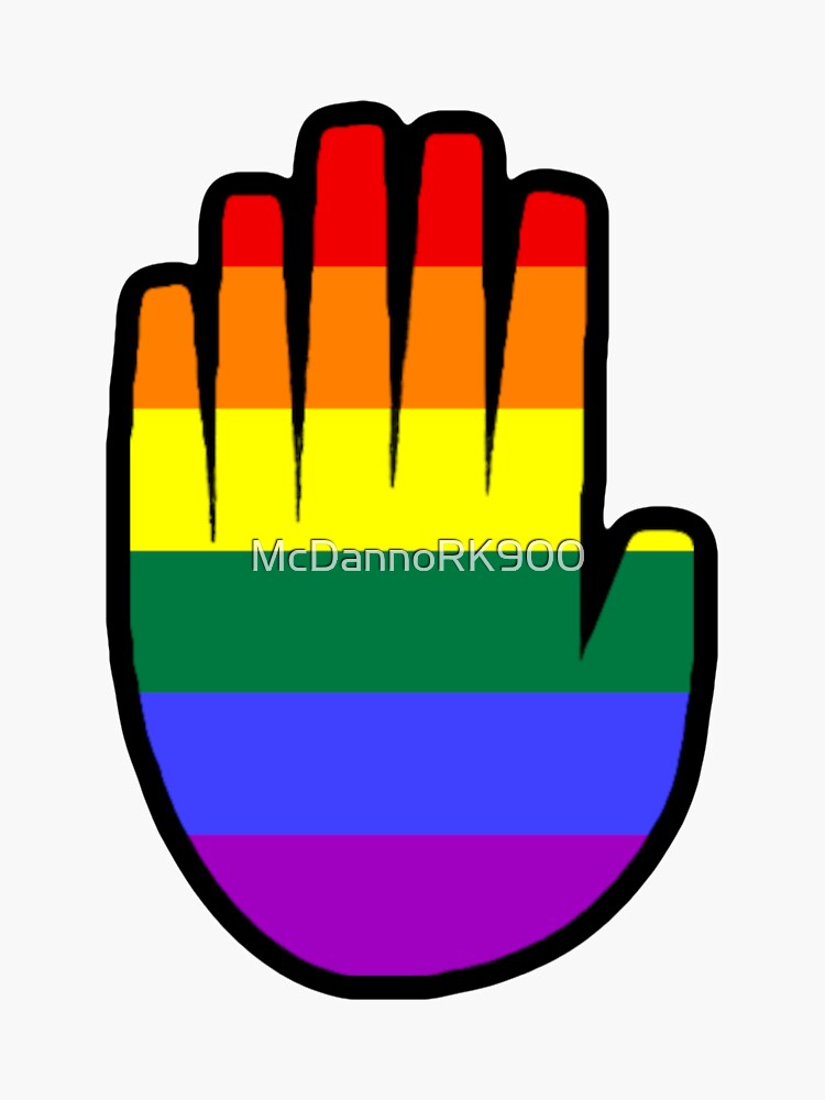 "Ford Pines Journal Hand Pride Flag" Sticker by McDannoRK900 | Redbubble
