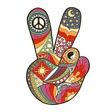 "Vintage Psychedelic Peace Out " Sticker for Sale by kelkel66 | Redbubble
