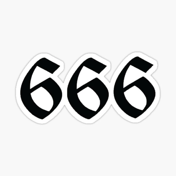 "666 sticker" Sticker for Sale by SpendloveArt | Redbubble