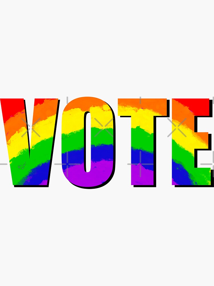 "Pride Vote" Sticker by FlaxyMoo | Redbubble