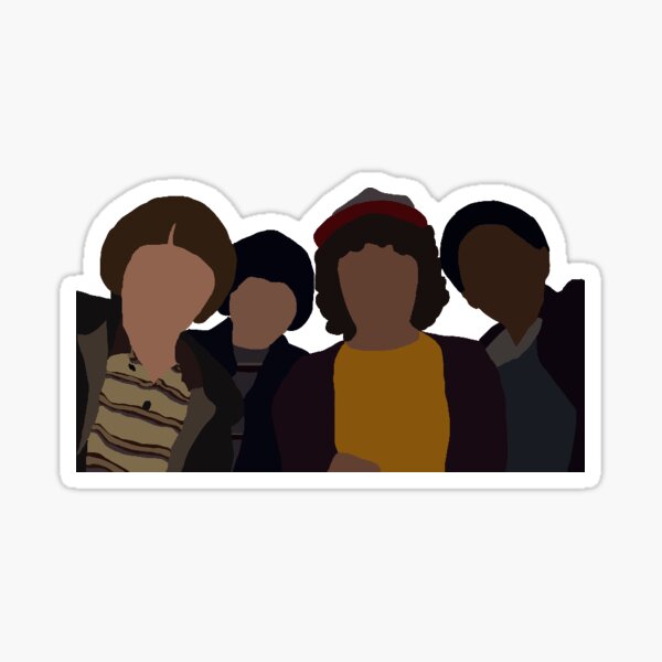 "stranger things season 2 - will, mike, dustin, and lucas" Sticker for ...