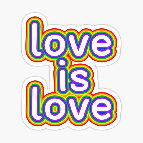"love is love sticker" Sticker for Sale by Hcrozzoli215 | Redbubble
