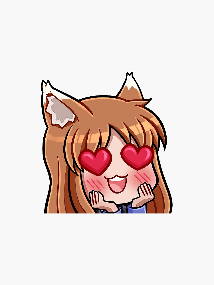 Pegatina «Peeking Chibi Holo Heart Eyes - Spice and Wolf» de pseudop ...