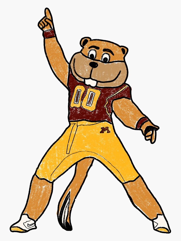 "Goldy Gopher MN" Sticker for Sale by kendallb2002 | Redbubble