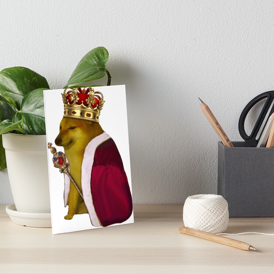 "Cheems king" Art Board Print for Sale by moonman1232141 | Redbubble