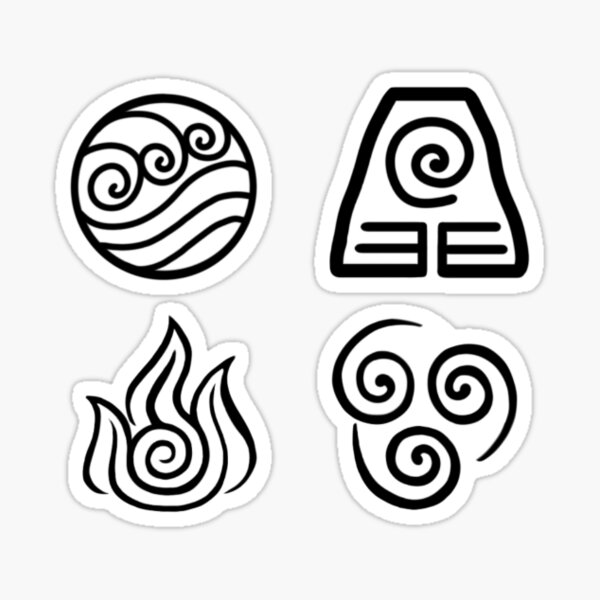 "ATLA Element Symbols" Sticker for Sale by oliviagbrewer | Redbubble