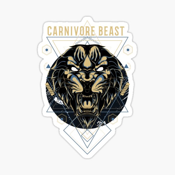 "Carnivore Beast" Sticker for Sale by Primaldesings | Redbubble