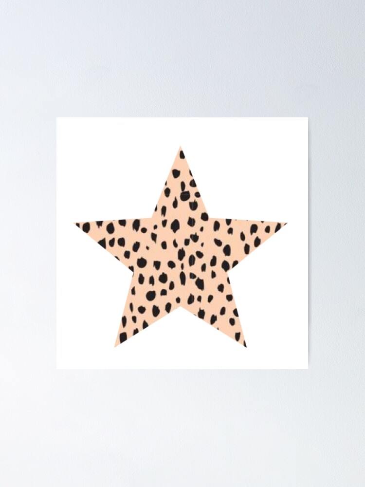 "Cheetah print star design " Poster for Sale by kailyn7771 | Redbubble