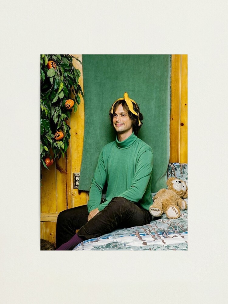 "matthew gray gubler banana " Photographic Print by hannahw0011 | Redbubble