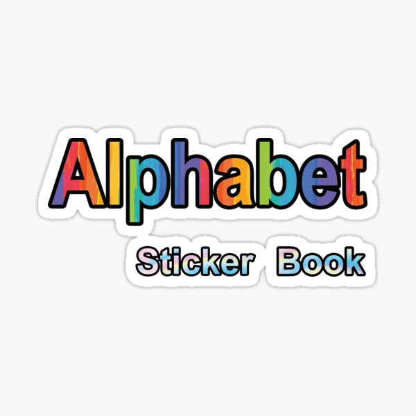 "Alphabet Sticker Book" Sticker for Sale by Jixzl | Redbubble