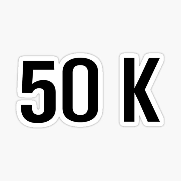 "50K" Sticker by Atala-Paris | Redbubble