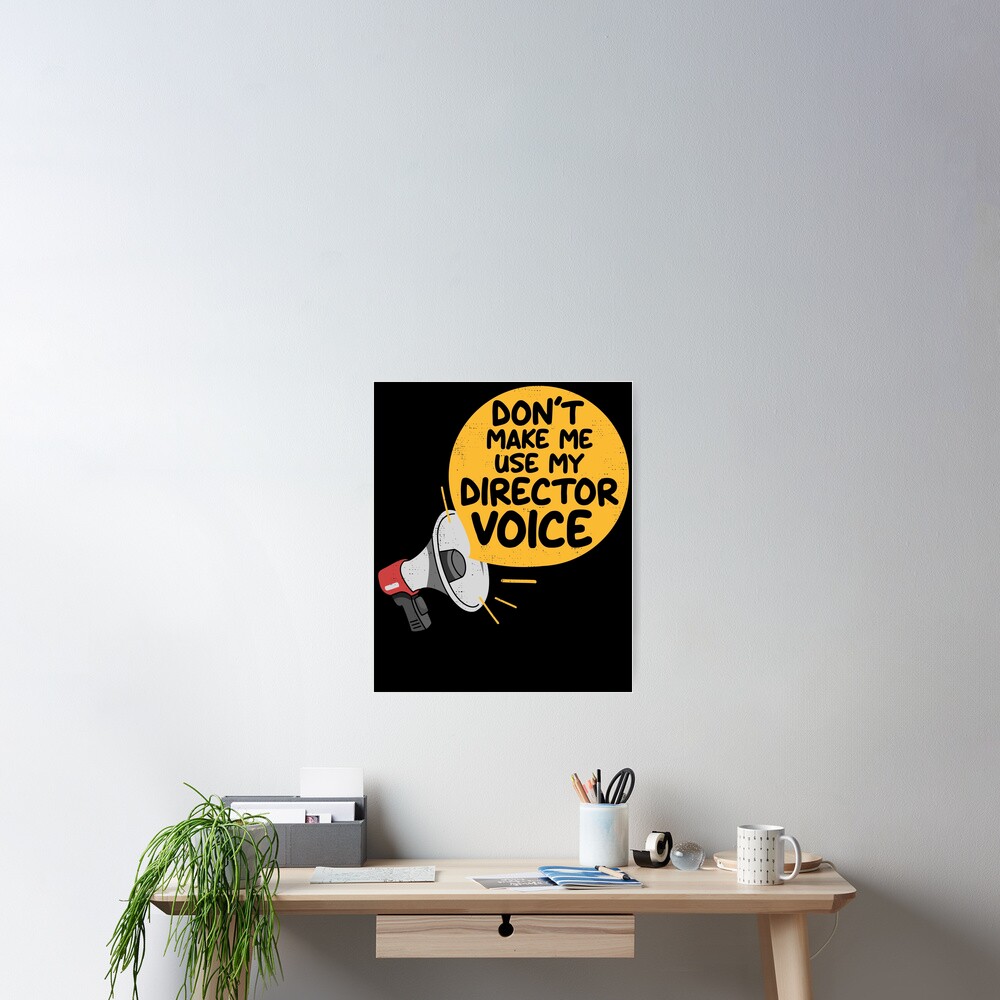 "Funny Theater Lover Director Voice Joke design | Gift gift graphic ...