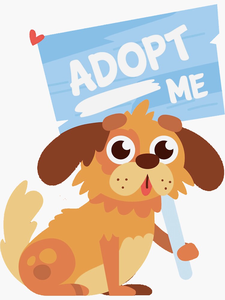 "adopt me cute dog" Sticker for Sale by ibrahim2022 | Redbubble