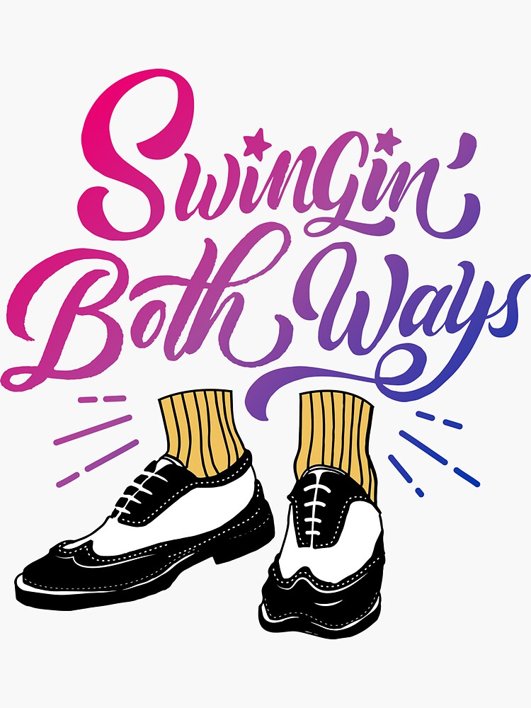 "Swingin' Both Ways" Sticker for Sale by frogfriendo | Redbubble