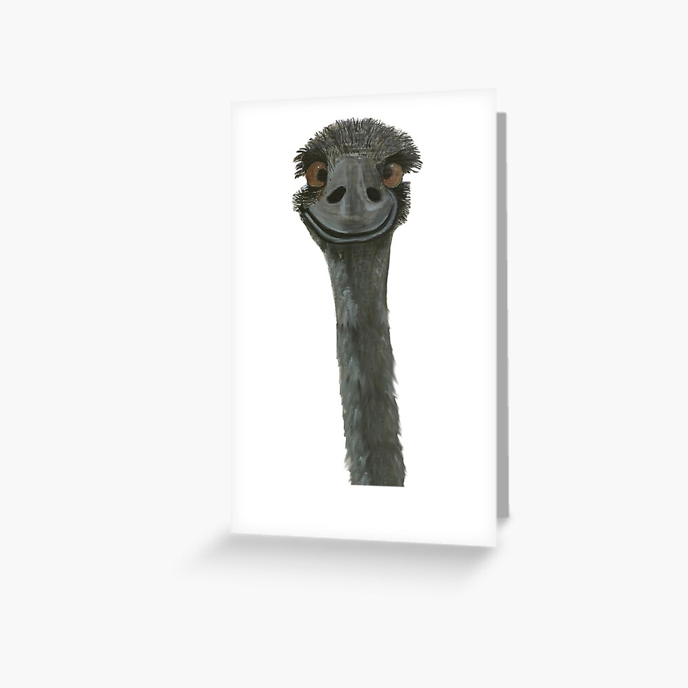 "Goofy Aussie Emu" Greeting Card by carologilvie | Redbubble