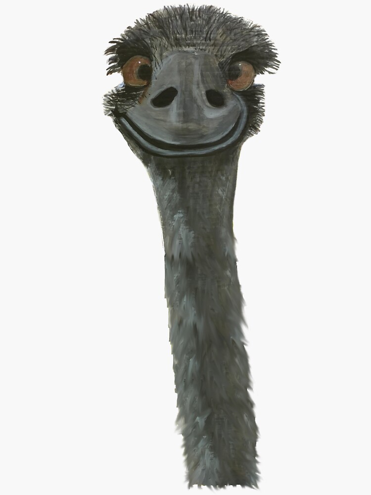 "Goofy Aussie Emu" Sticker for Sale by carologilvie | Redbubble