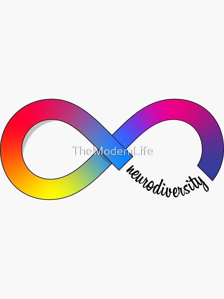 Pegatina «Neurodiversity Infinity Symbol» de TheModernLife | Redbubble