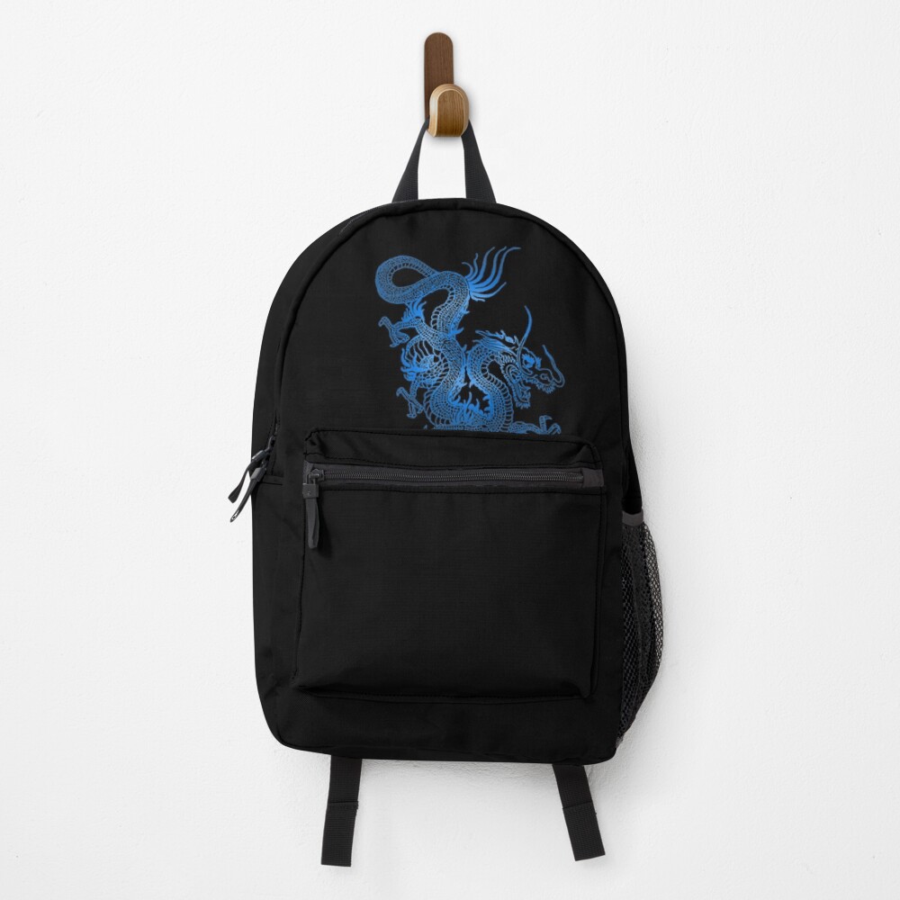 "Blue Chinese Dragon" Backpack for Sale by EddieBalevo | Redbubble