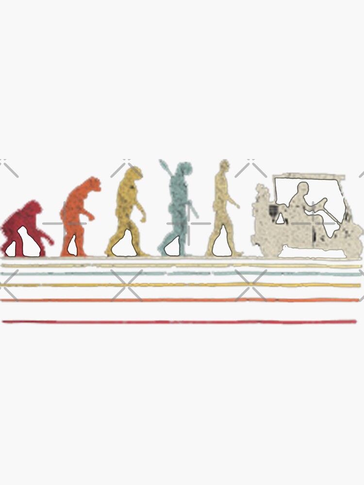 "Evolution Golf " Sticker for Sale by kmossad | Redbubble