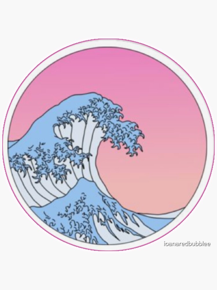 "waves sticker" Sticker by ioanaredbubblee | Redbubble