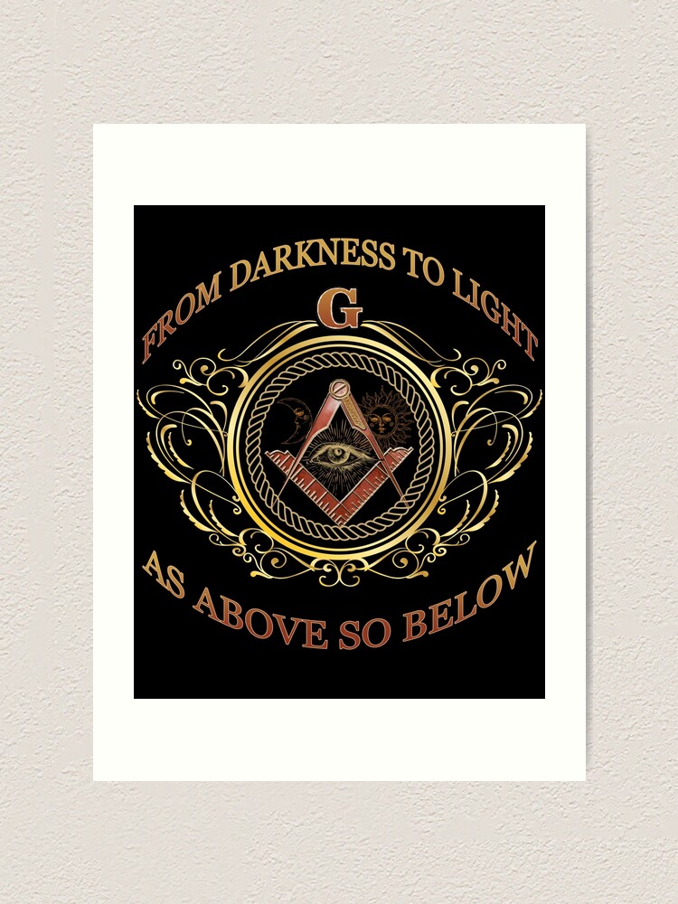 "Freemason Logo Masonic Lodge 2B1Ask1 From Darkness To Light Mason ...