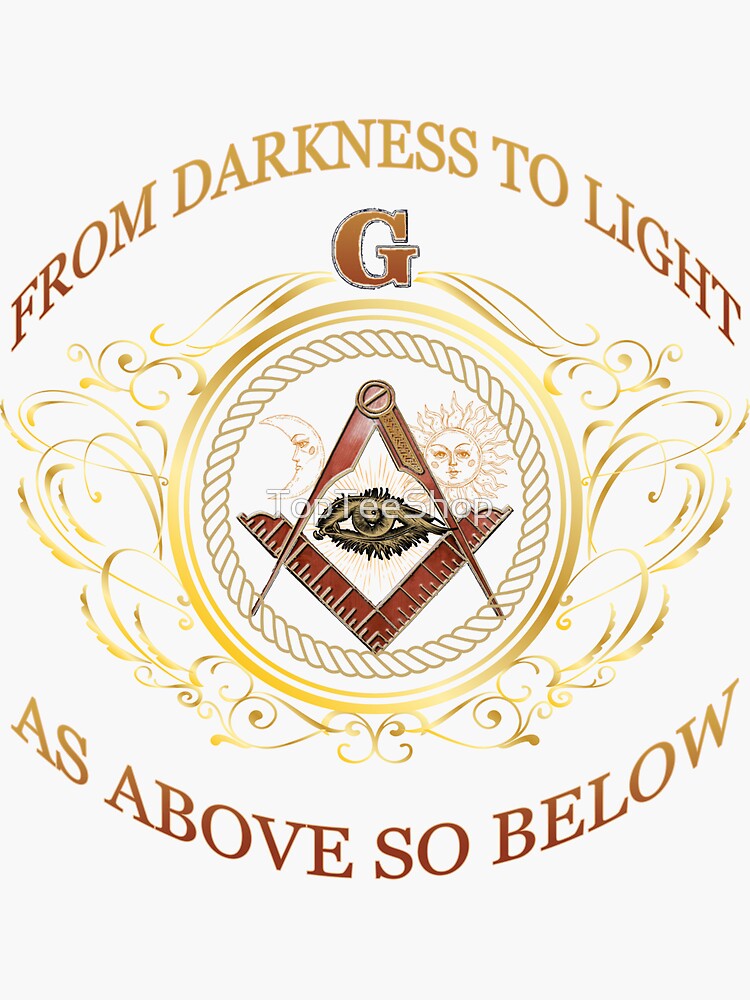 "Freemason Logo Masonic Lodge 2B1Ask1 From Darkness To Light Mason ...
