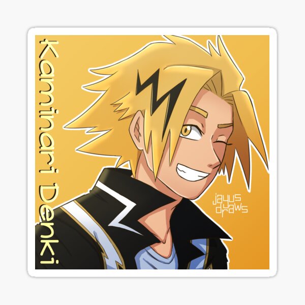 "BNHA: Denki Kaminari" Sticker by jayusdraws | Redbubble