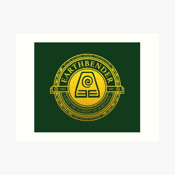 "ATLA Earthbender Symbol: Avatar-Inspired Design" Art Print by pongli ...