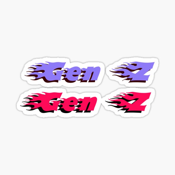 "'gen z' stickers" Sticker for Sale by lily69zetto | Redbubble