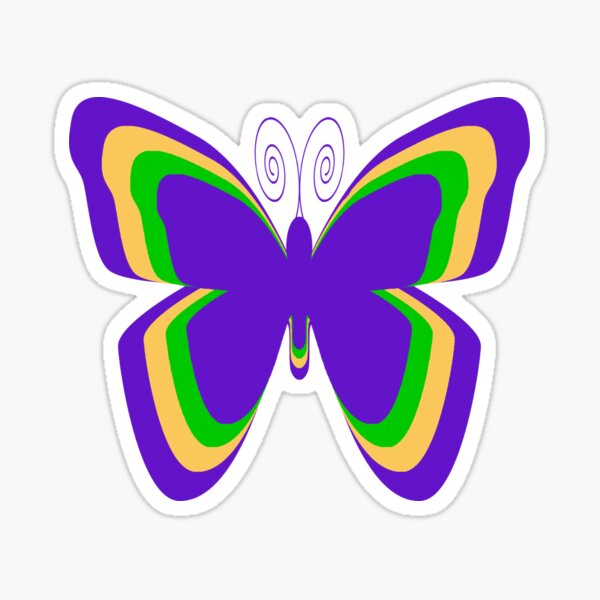 "Fibromyalgia Purple Butterfly 2" Sticker by Hopasholic | Redbubble