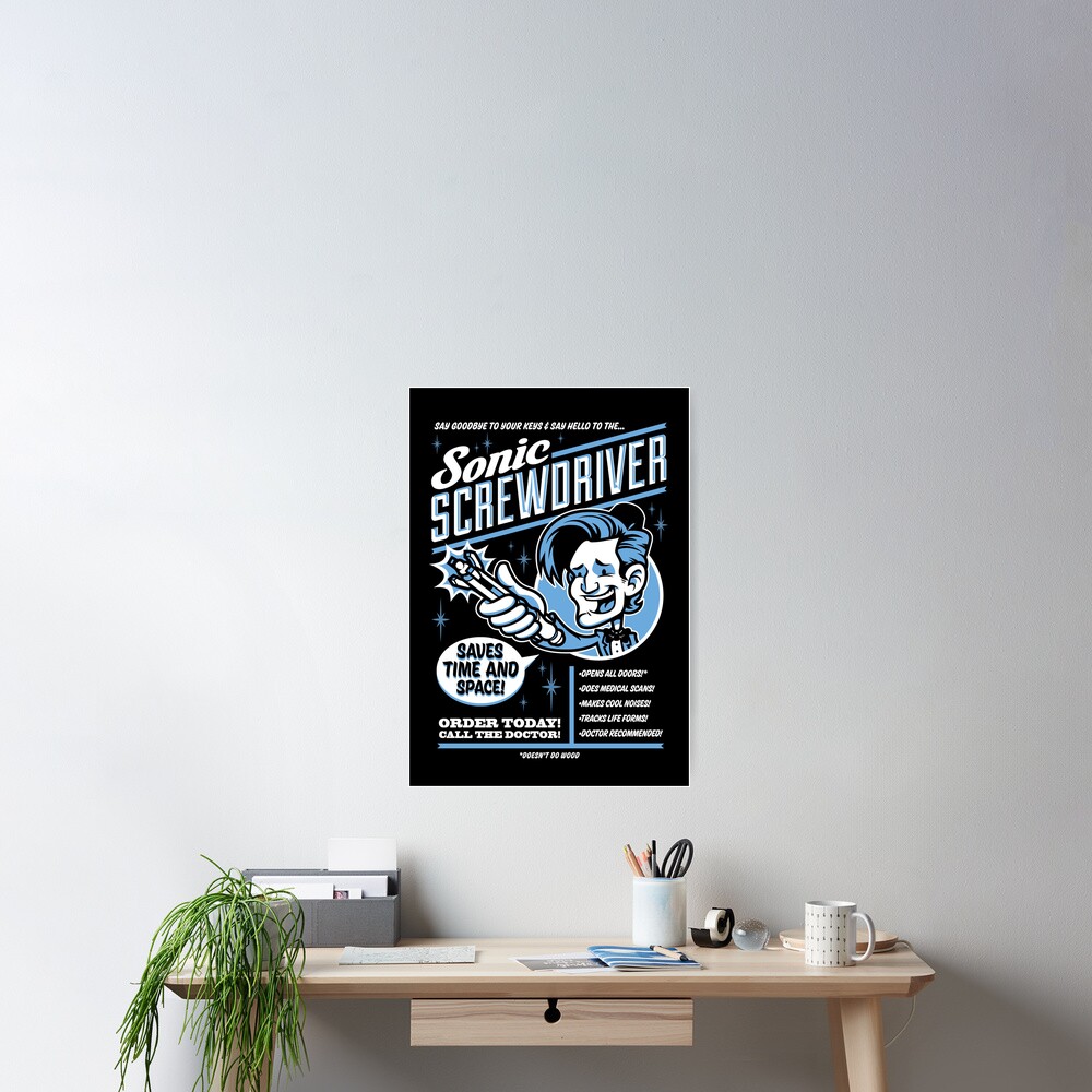 "Sonic Screwdriver Ad" Poster for Sale by harebrained | Redbubble