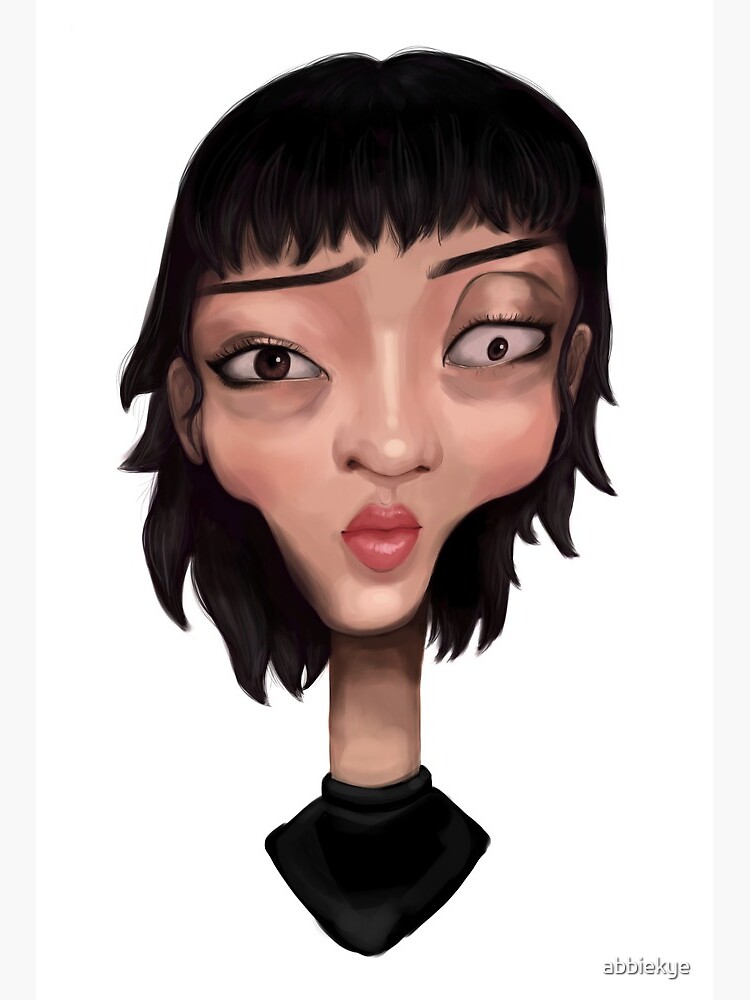 "Distorted Girl Face " Art Board Print for Sale by abbiekye | Redbubble