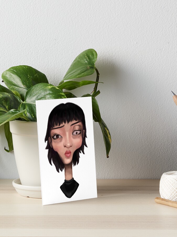 "Distorted Girl Face " Art Board Print for Sale by abbiekye | Redbubble
