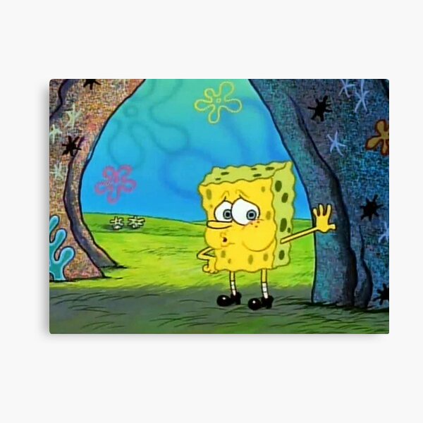 "Out of breath spongebob meme" Canvas Print by Emszter23 | Redbubble