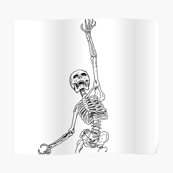 "A black skeleton reaching for life" Poster for Sale by digitalia ...