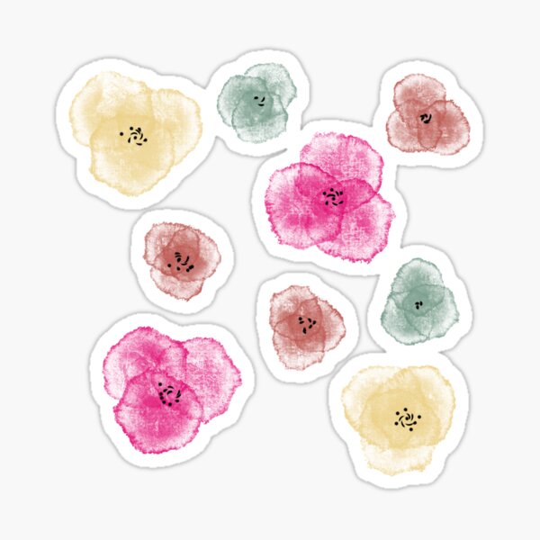 "Watercolor Flower Pack" Sticker for Sale by Rosemogo | Redbubble