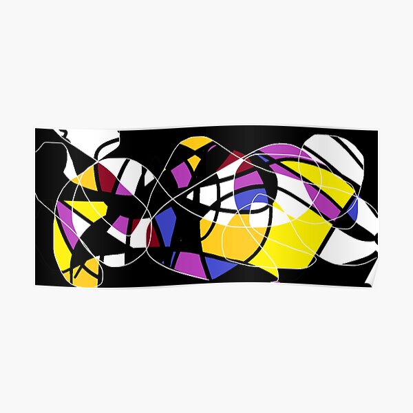 "squiggly modern looking print design" Poster by eveelizabethhh | Redbubble