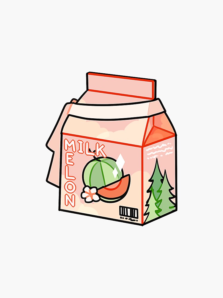 "Melon milk !" Sticker by Mikadespacito | Redbubble
