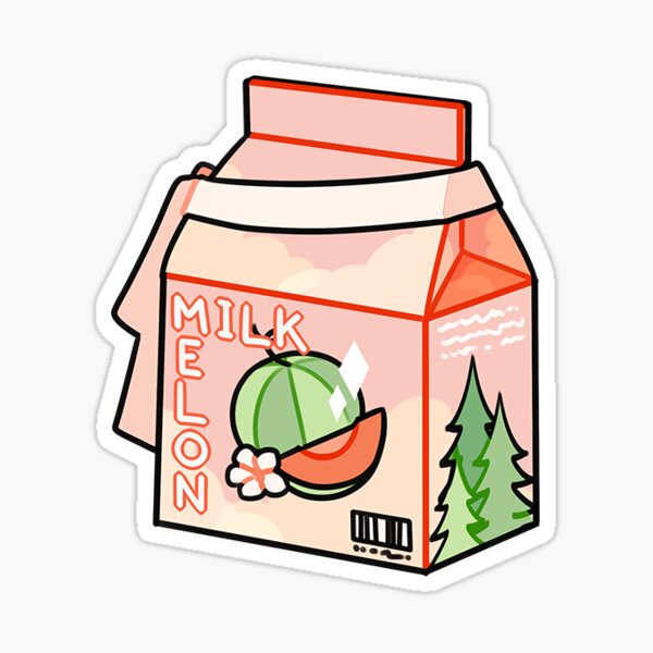 "Melon milk !" Sticker by Mikadespacito | Redbubble