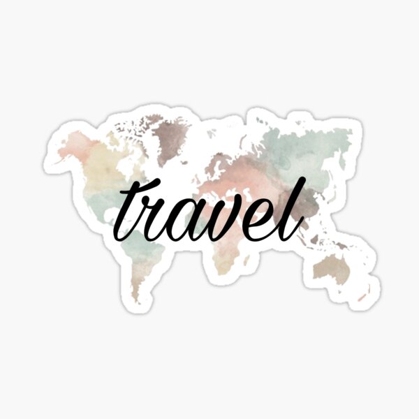 "World Travel Map" Sticker for Sale by studio-k | Redbubble