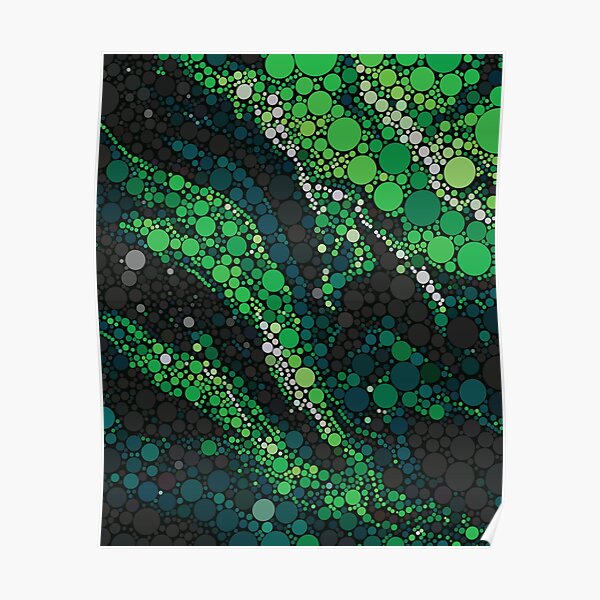 "Green Abstract Polka dots Psychedelic" Poster by lordthebeard | Redbubble