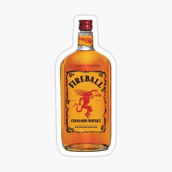 Fireball Whiskey Stickers | Redbubble