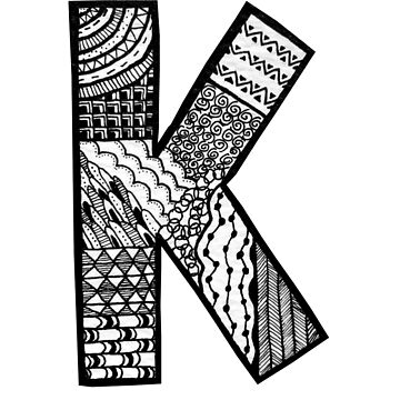 "Zentangle Letter K" Poster for Sale by jsh-designs | Redbubble